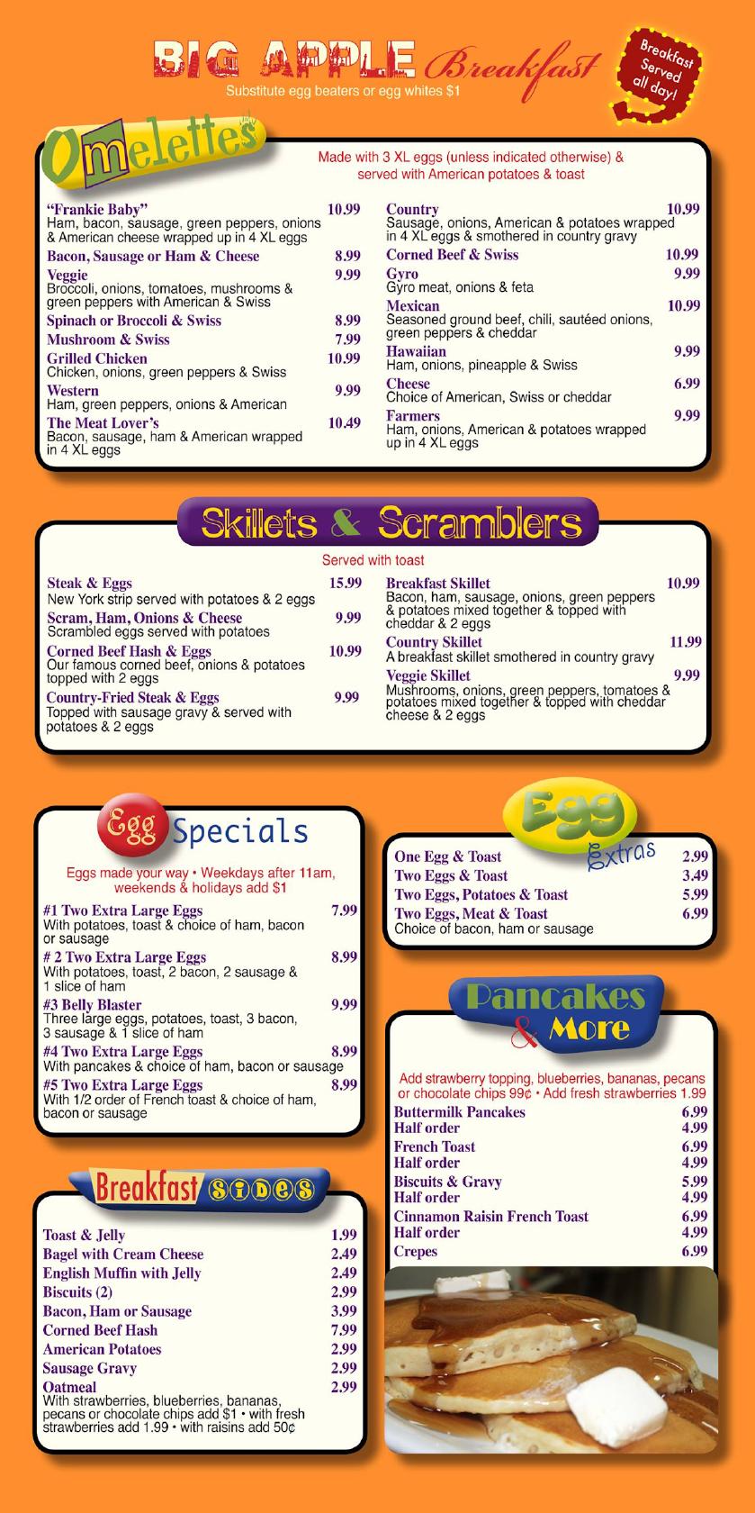 Menu at Times Square Restaurant, Romeo