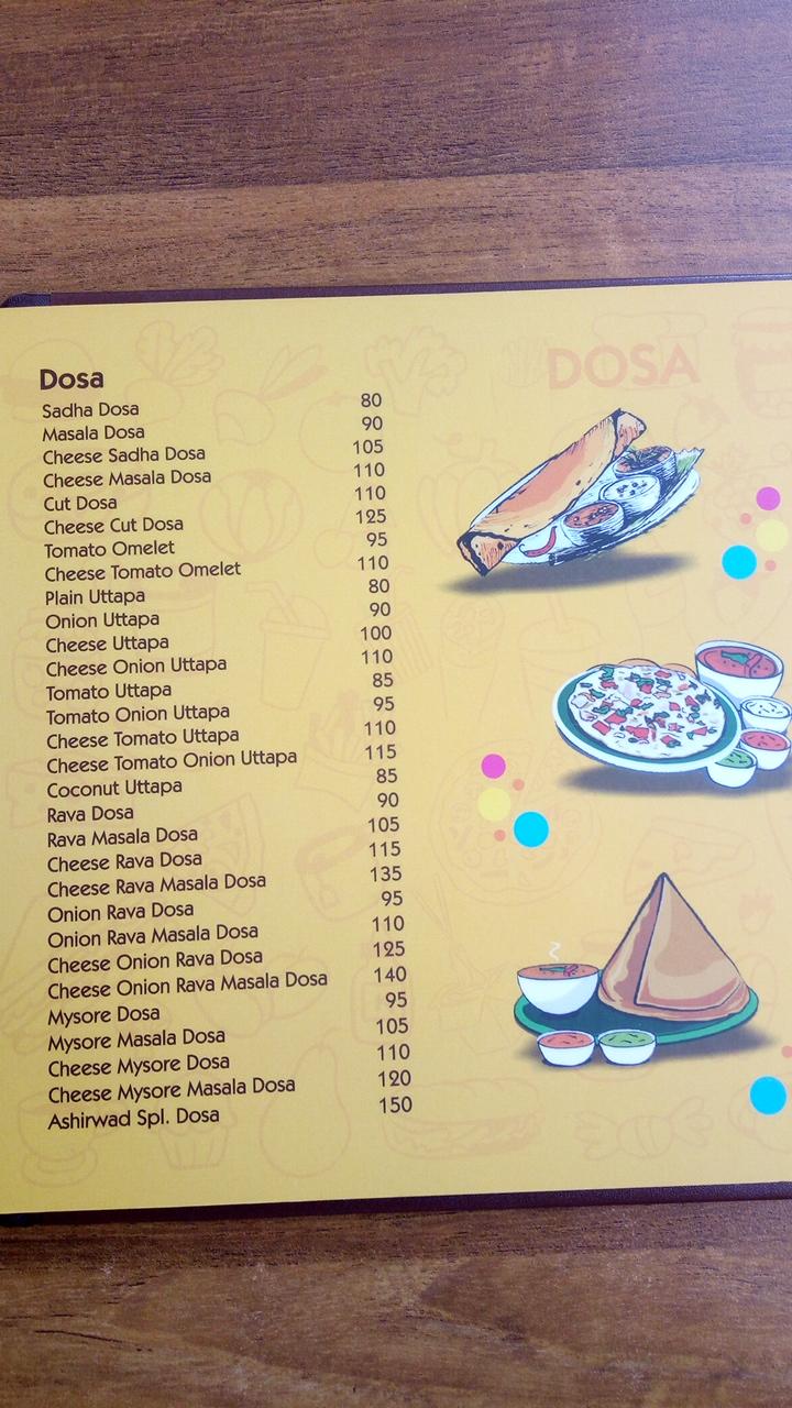 Menu at Ashirwad Dining and Banquet, Pune
