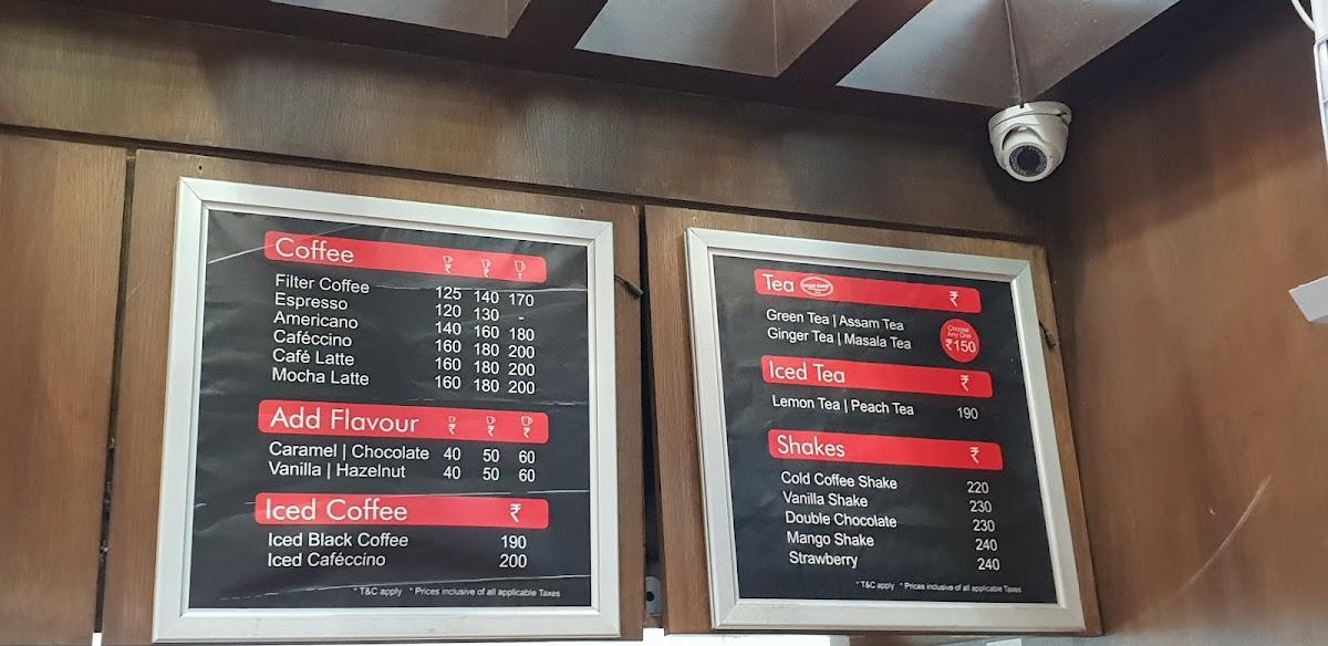 Menu at Cafeccino Espresso Bar, Chennai