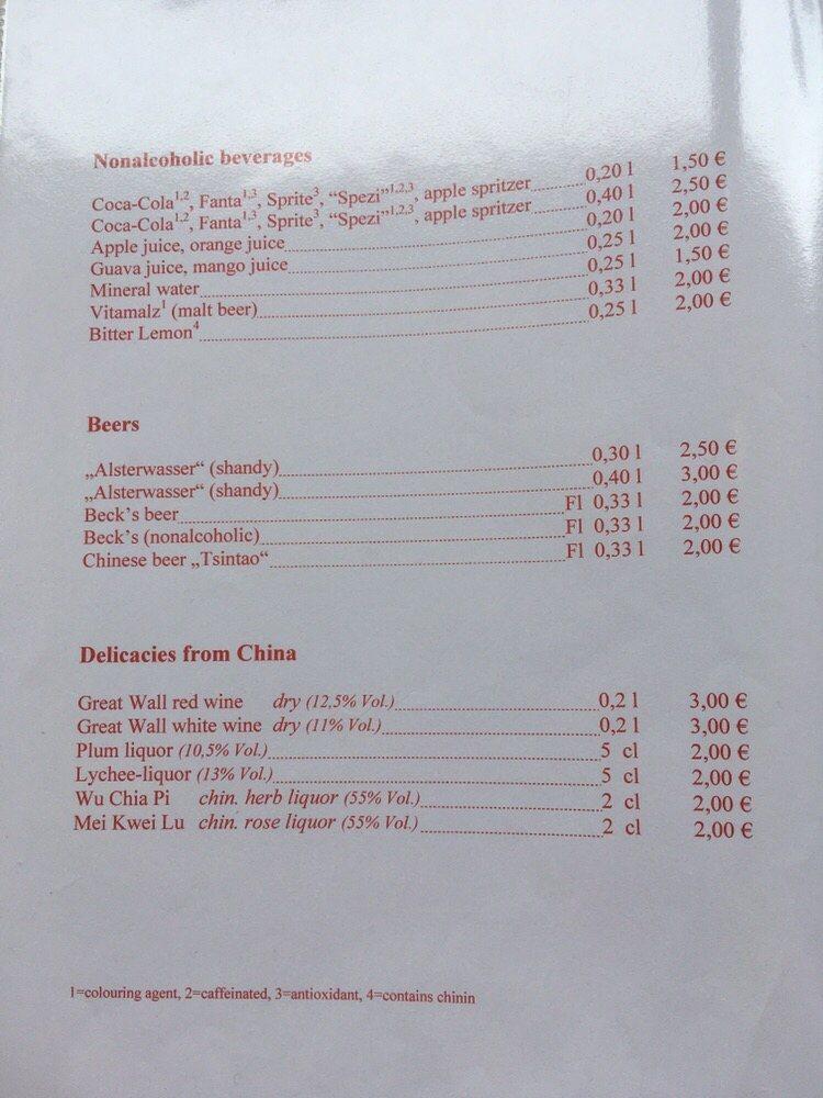 Speisekarte von China Ecke restaurant, Bremen, Kornstraße 134