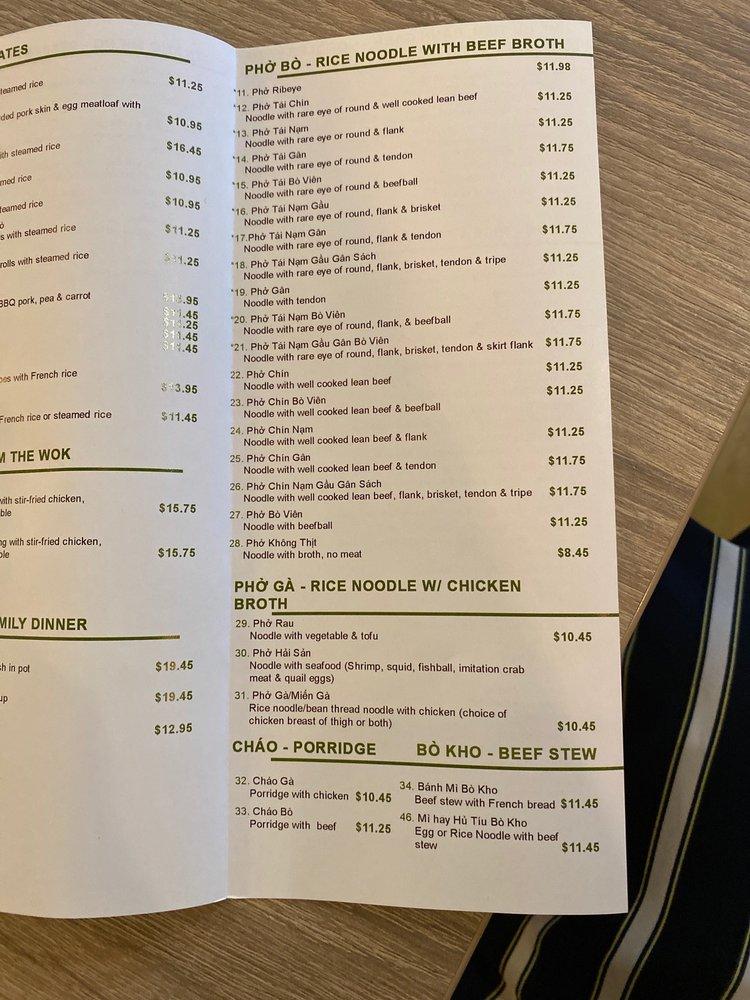 Menu at Pho Saigon 8 restaurant, Las Vegas, 45 E Silverado Ranch Blvd ...