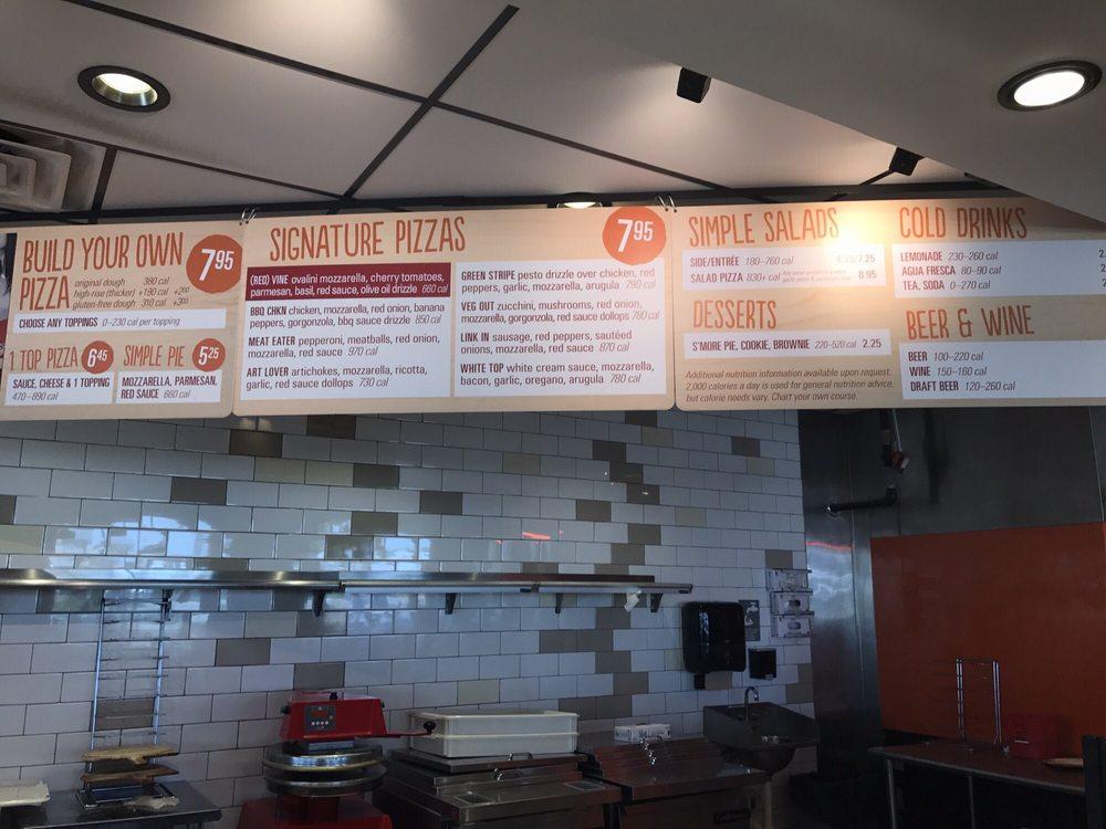 Menu at Blaze Pizza pizzeria, Arlington