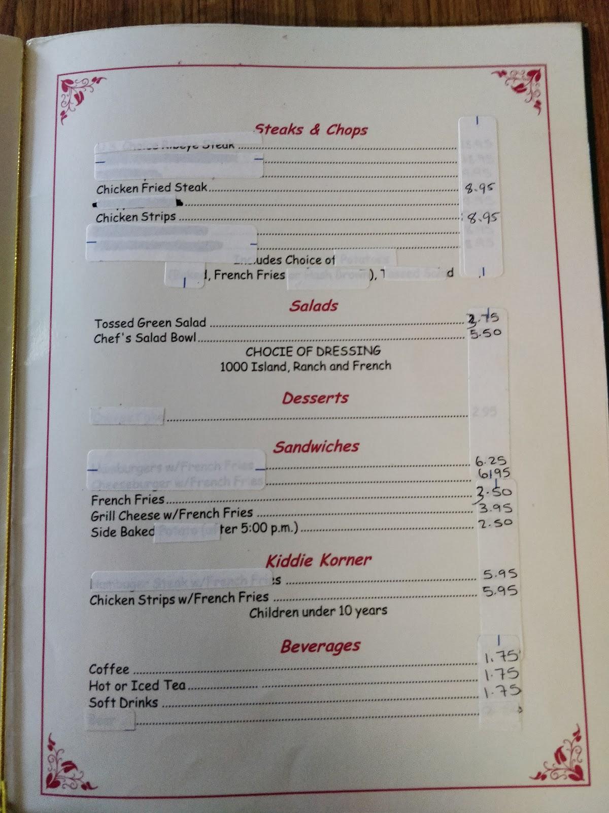 Menu at New Dragon Restaurant, Guymon