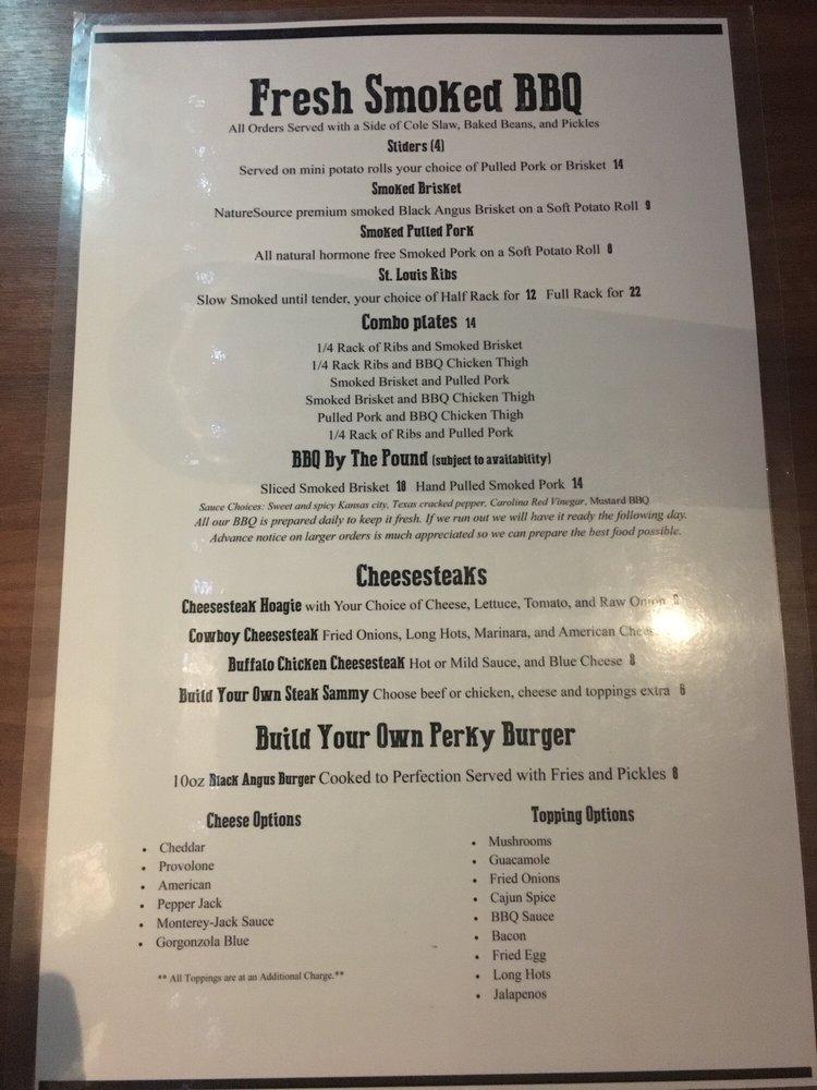 Menu at The Perky pub & bar, Oaks