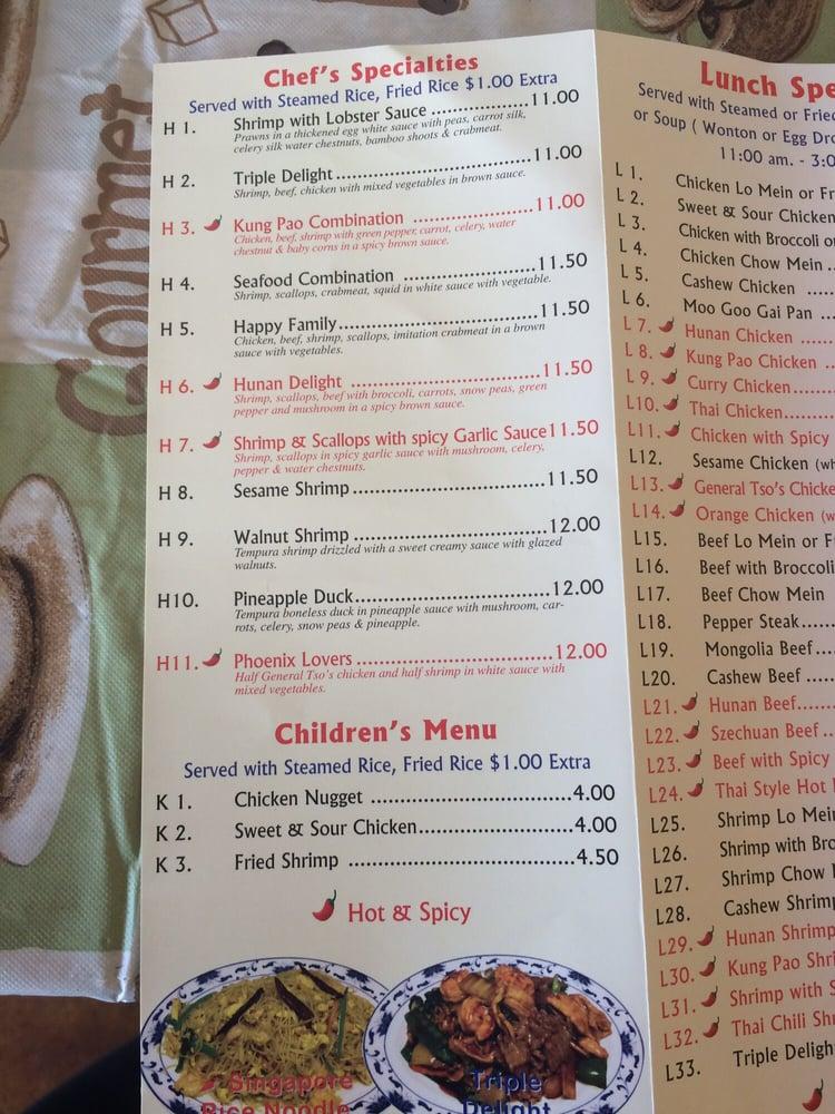 Menu at Asian Grill restaurant, Granbury