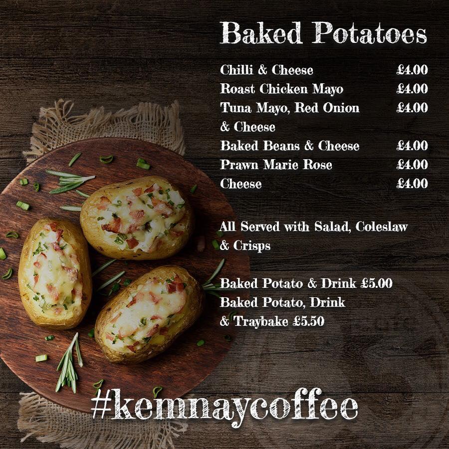 Menu at Cafe 83, Kemnay