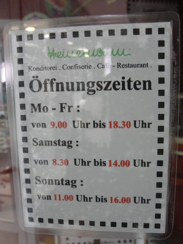 Speisekarte von Konditorei Heinemann cafe, Düsseldorf, Rethelstraße 153