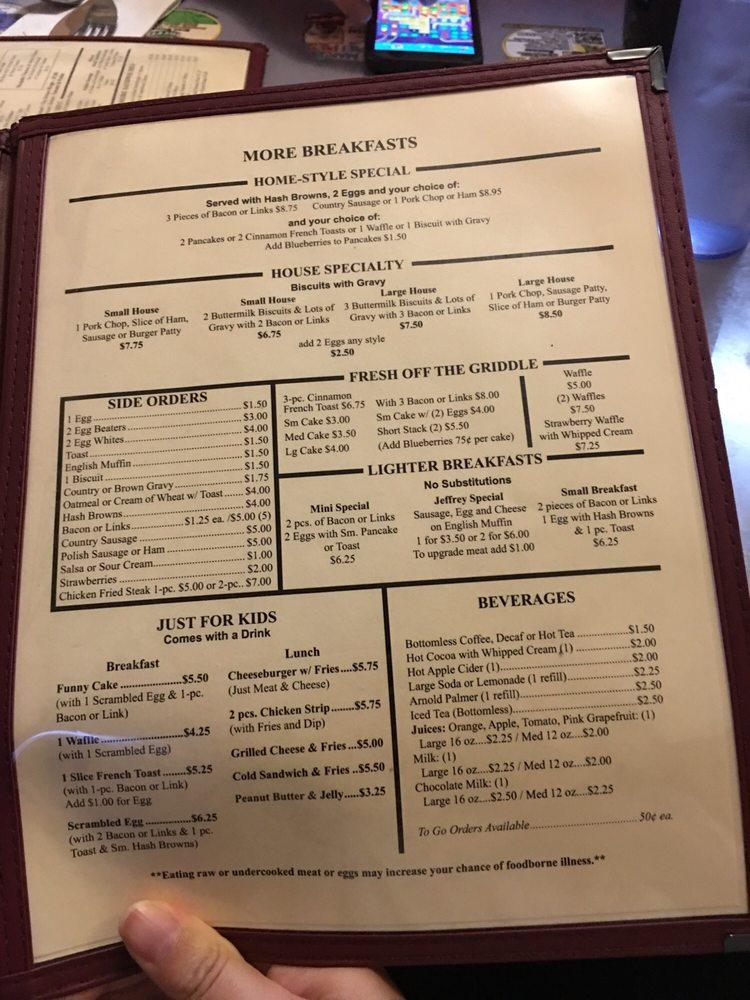 Menu at Dean's Homestyle Cafe, Clackamas