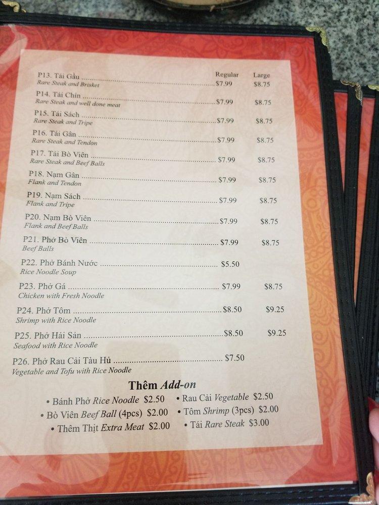 Menu at King Red Crawfish & Pho restaurant, Murrieta