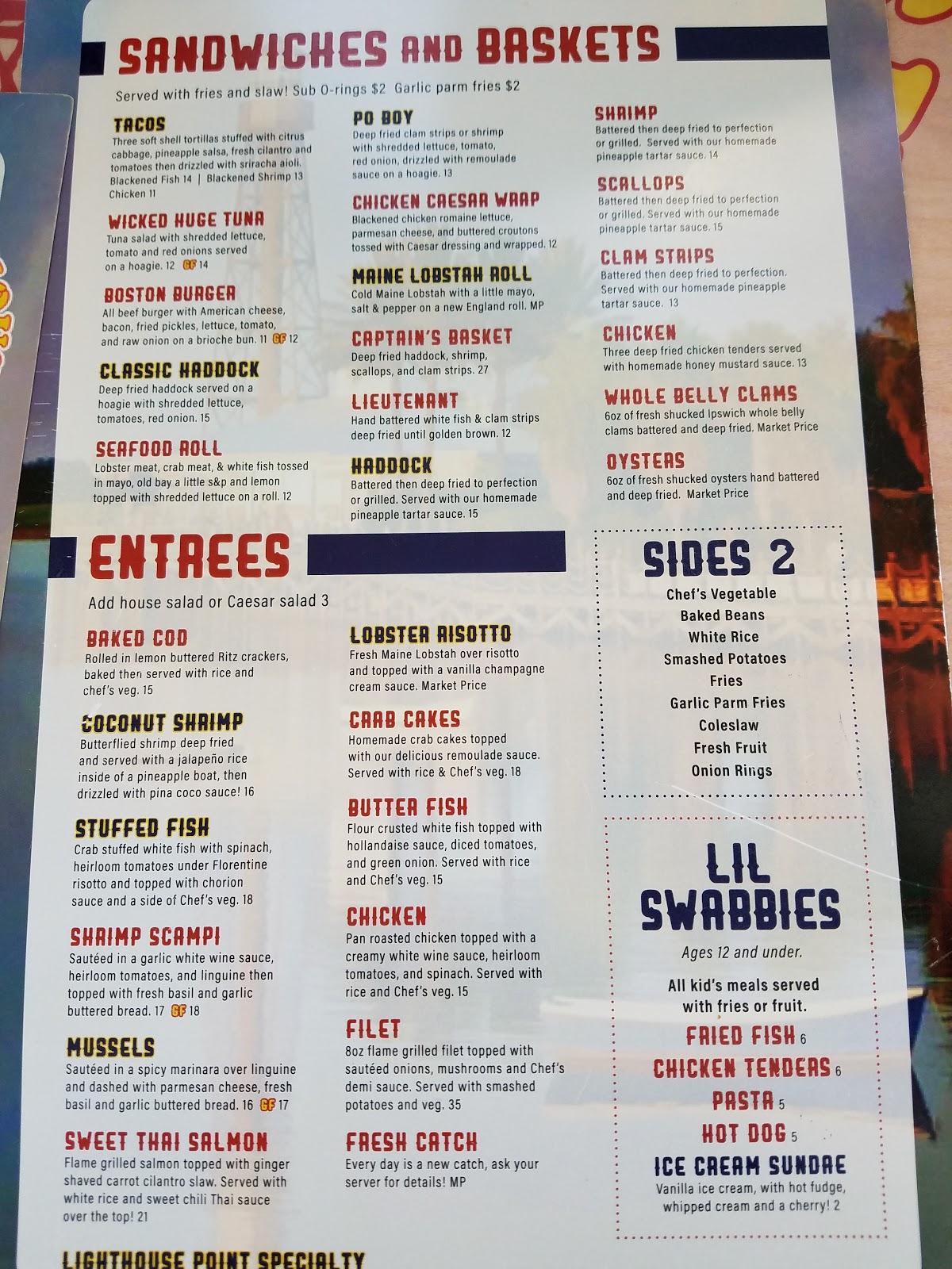 Menu at Lighthouse Point Bar and Grille, The Villages