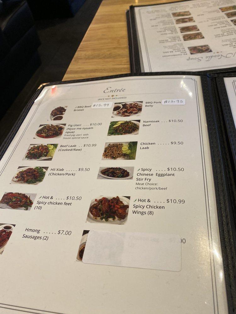 Carta de Little Asia Cafe, Saint Paul