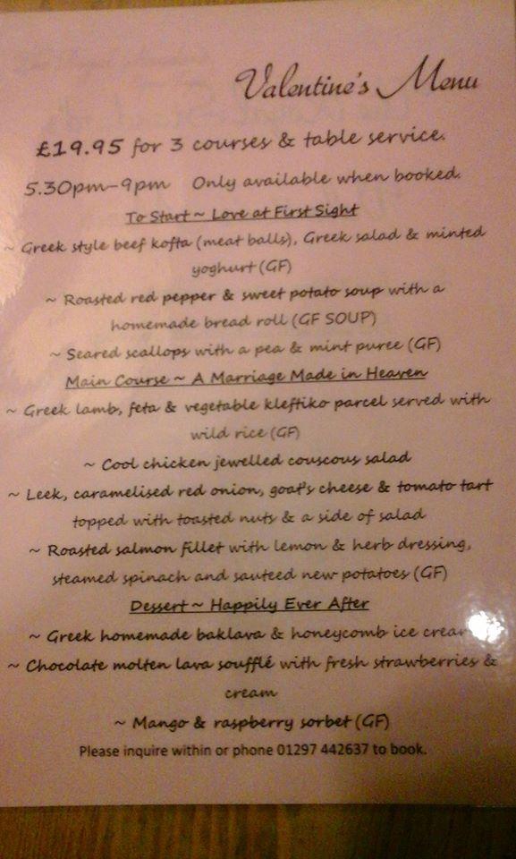Menu at The Royal Standard pub & bar, Lyme Regis