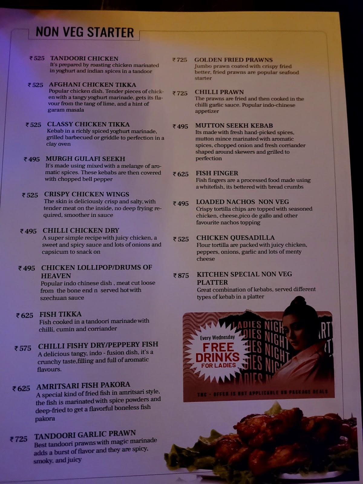 Menu at Vyrus Lounge and Bar, Faridabad