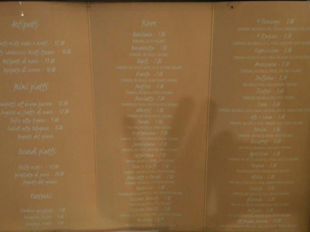 Menu da All'Acqua Pazza ristorante, Loano