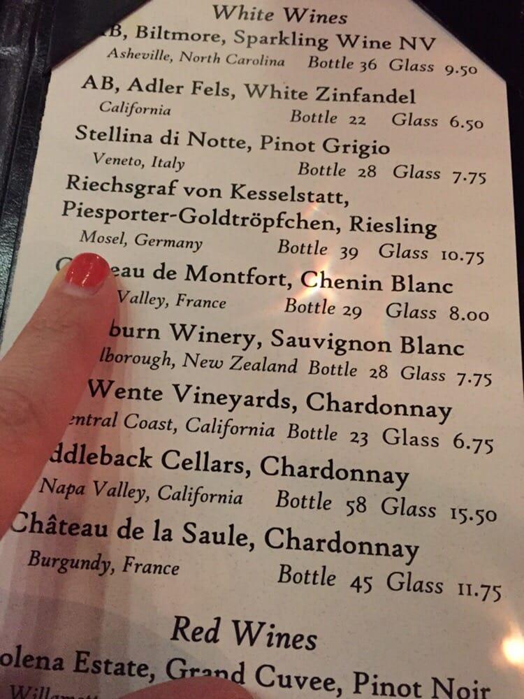 Menu at Angus Barn, Raleigh, Glenwood Ave