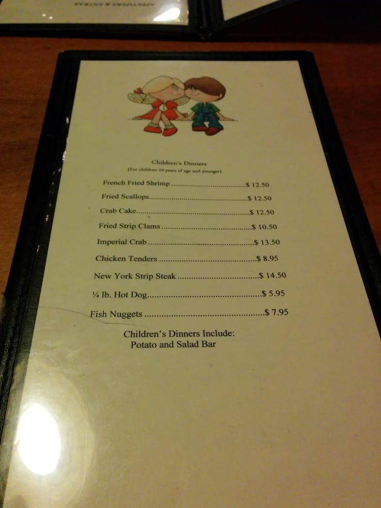 Menu at Edgewater Restaurant, Edgewater