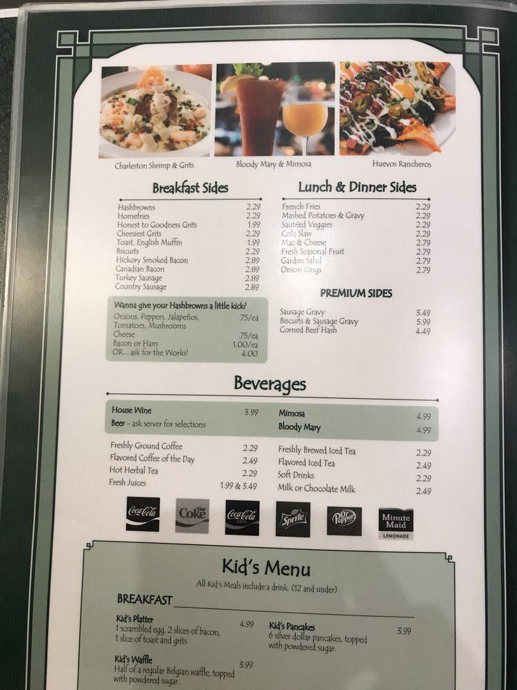 Menu at Metro Diner restaurant, Louisville