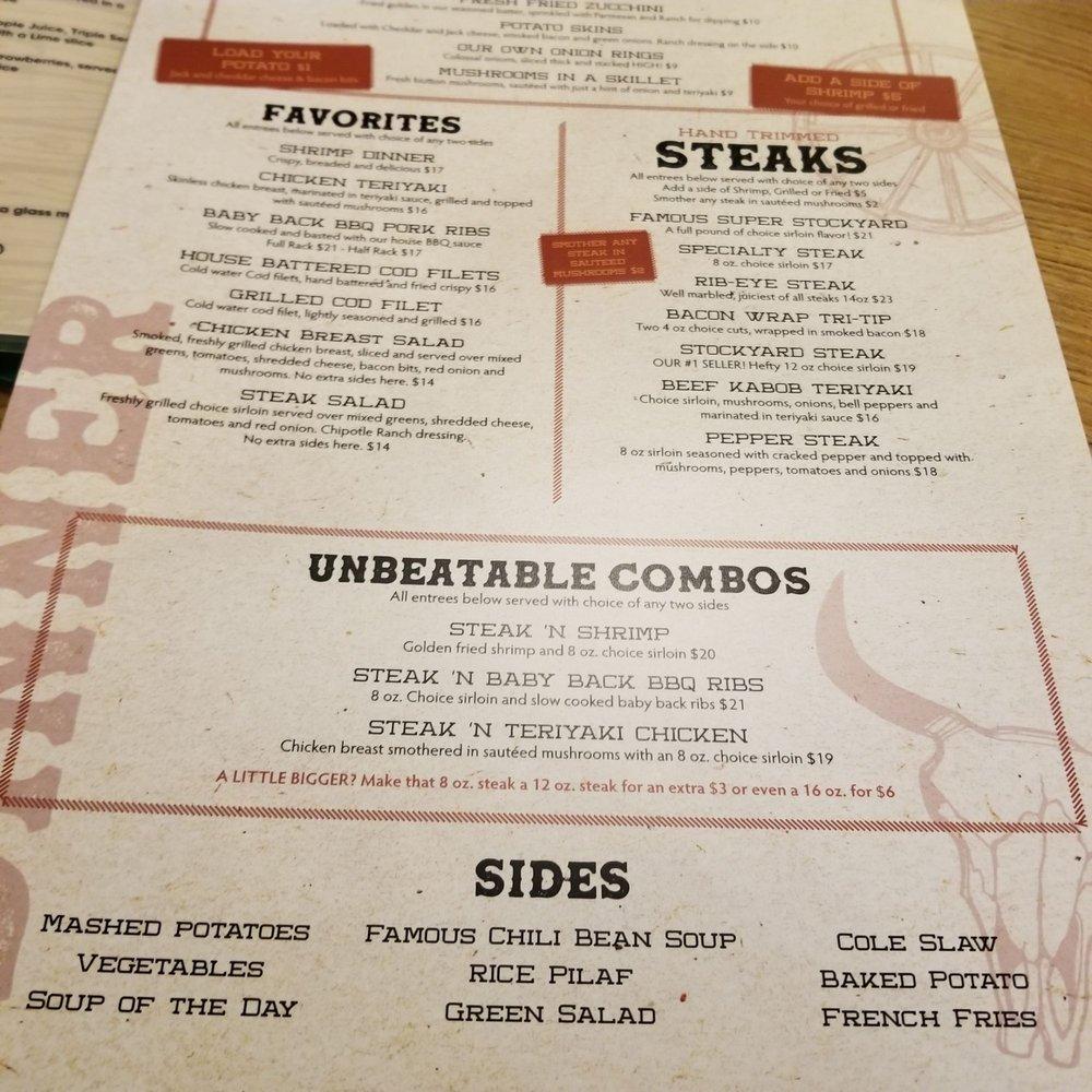 Menu at Steer 'n Stein Restaurant, Hemet