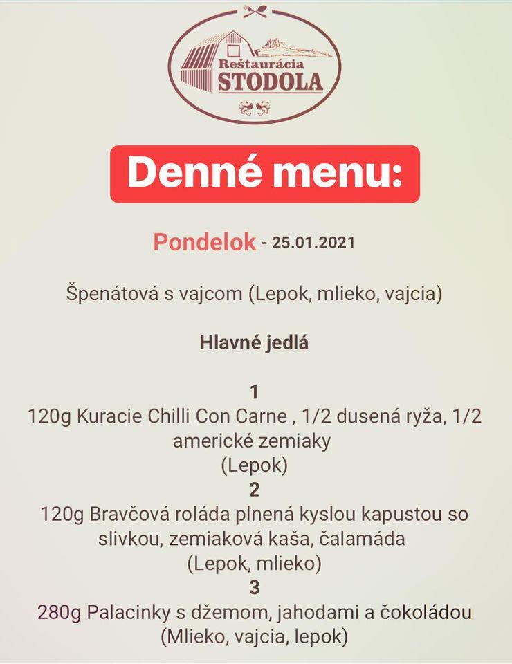 Menu at Restauracia Stodola SNV Spisska Nova Ves pub & bar, Spišská ...