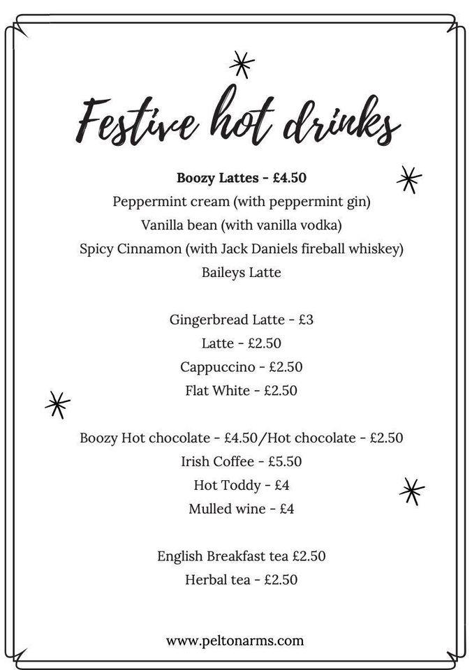 Menu at The Pelton Arms pub & bar, London, Pelton Rd