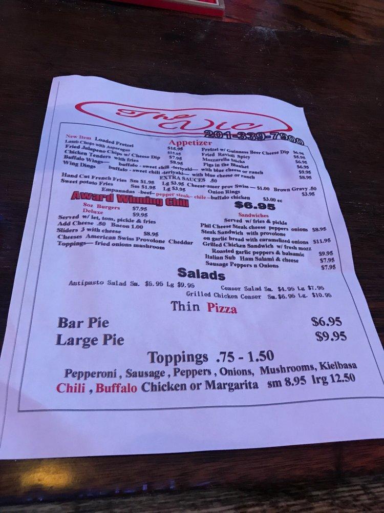 Menu at The Vic Tavern pub & bar, Bayonne