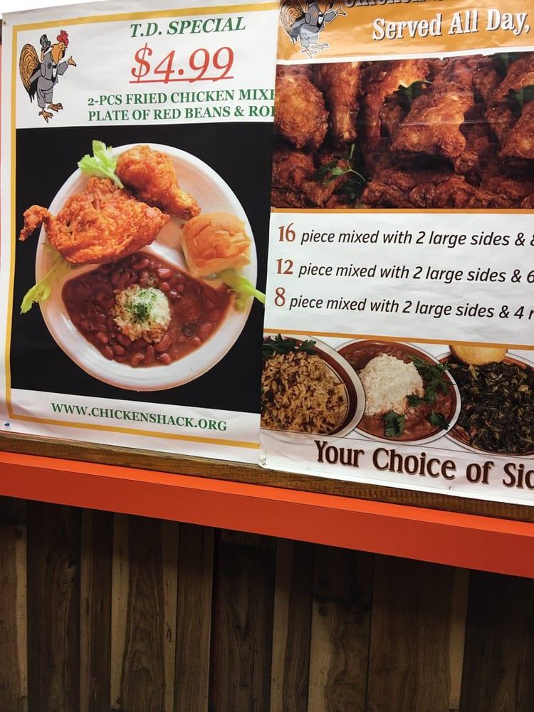 Menu at Chicken Shack restaurant, Baton Rouge, Pawtucket St