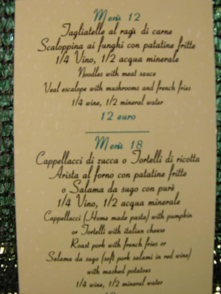 Speisekarte von Gallo Nero restaurant, Ferrara