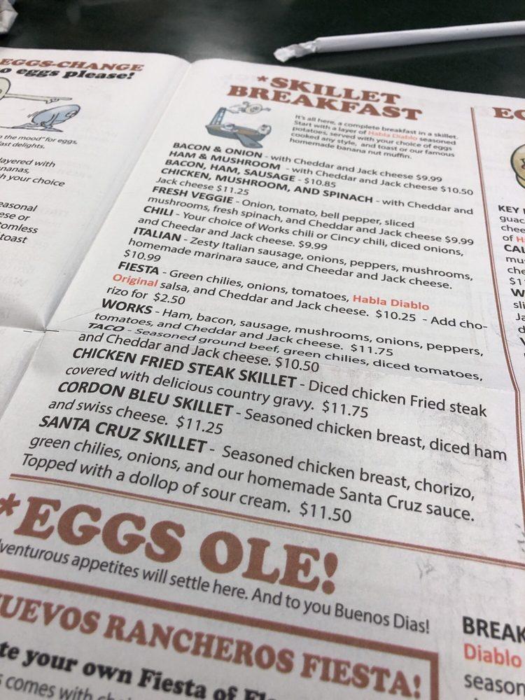 Menu at Egg Works restaurant, Las Vegas, Sunset Rd