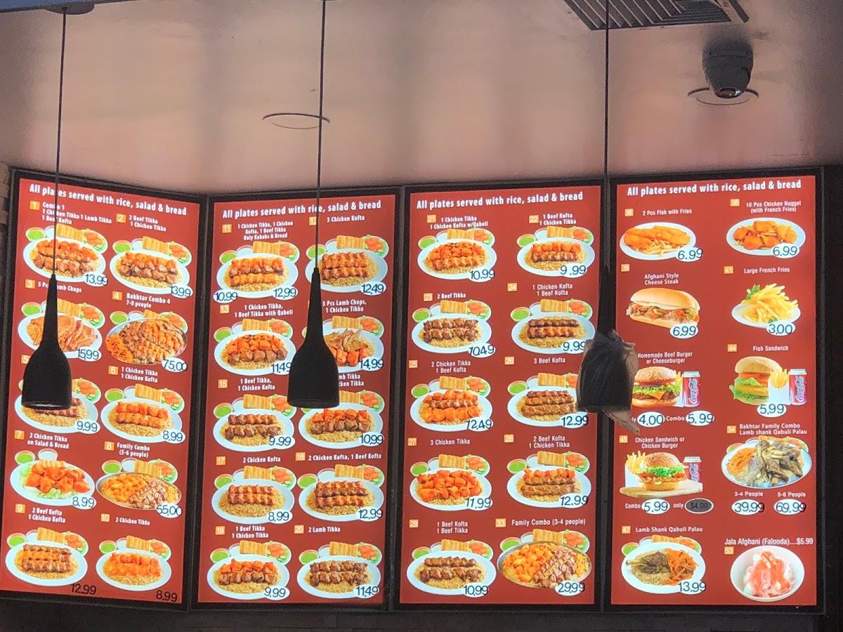Menu at Main Bakhtar Halal Kabab restaurant, Hicksville