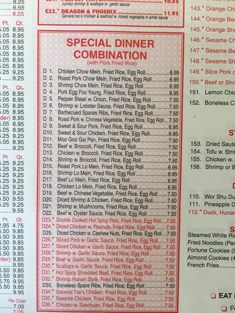 Menu at Long Fu restaurant, Middletown