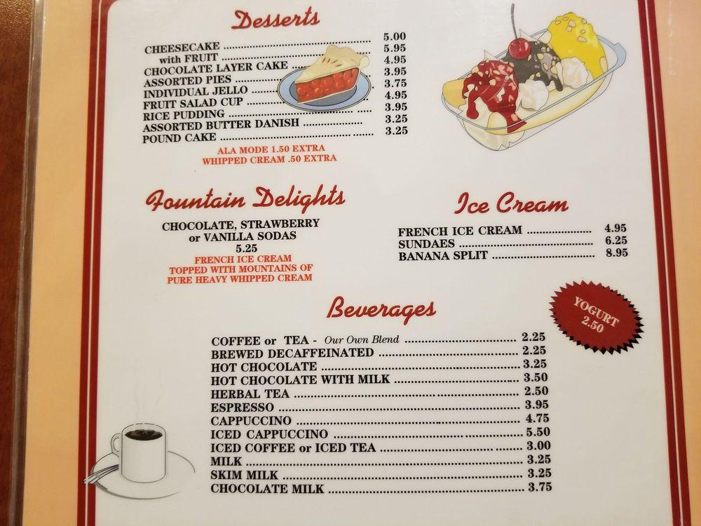 Menu at New York Luncheonette cafe, West New York
