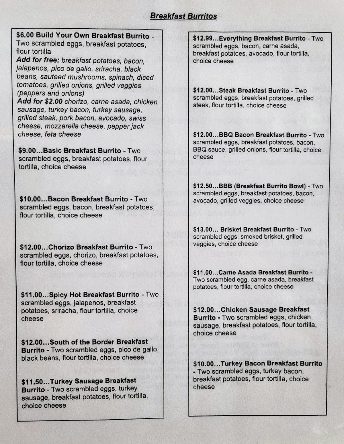 Menu at COLLATION restaurant, West Mifflin