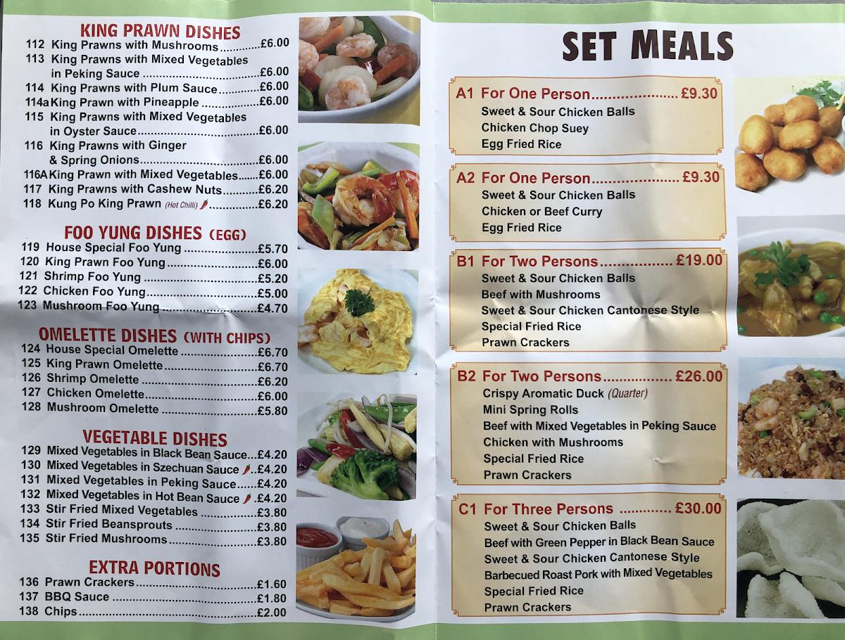 Menu at Golden Well fast food, Henlow