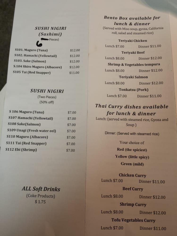 Menu at Golden Ginger restaurant, Clearfield