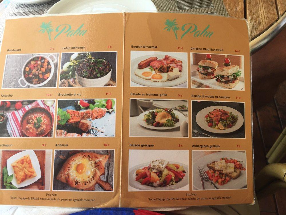 Menu at Palm Villefranche pub & bar, Villefranche-sur-Mer