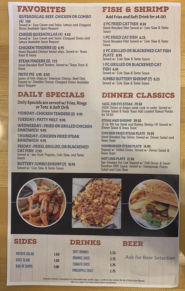 Menu at The Garland Grill and Bar, Garland