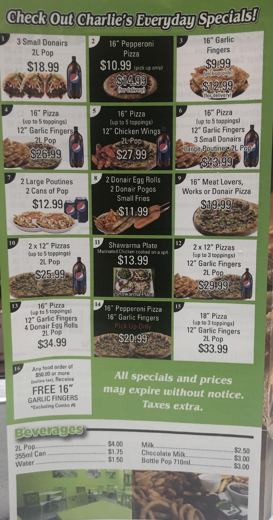 Menu at Panada Pizza restaurant, Dartmouth, 68 Highfield Park Dr