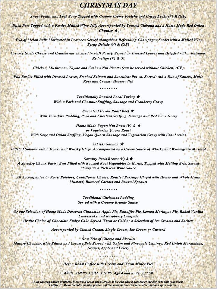 Menu at Ye Olde Smokey House pub & bar, Paignton