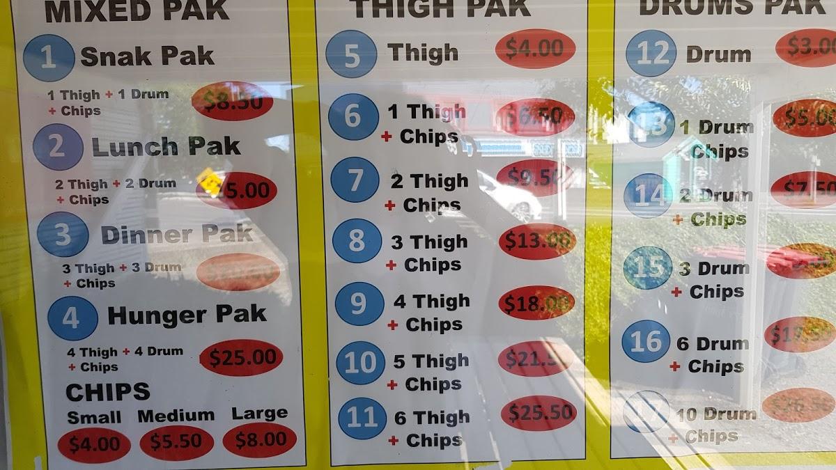 Menu at Chicken Top Taste restaurant, Katikati