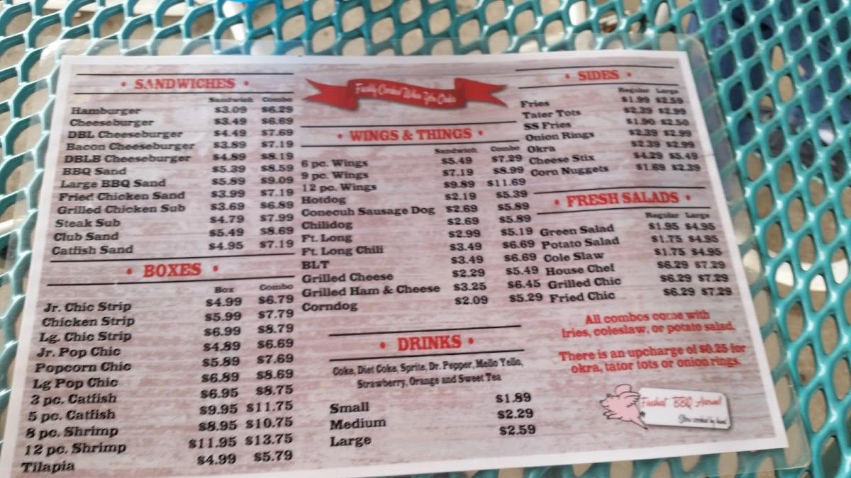 Menu at Larry's Drive In restaurant, Camden, 5 Camden Bypass