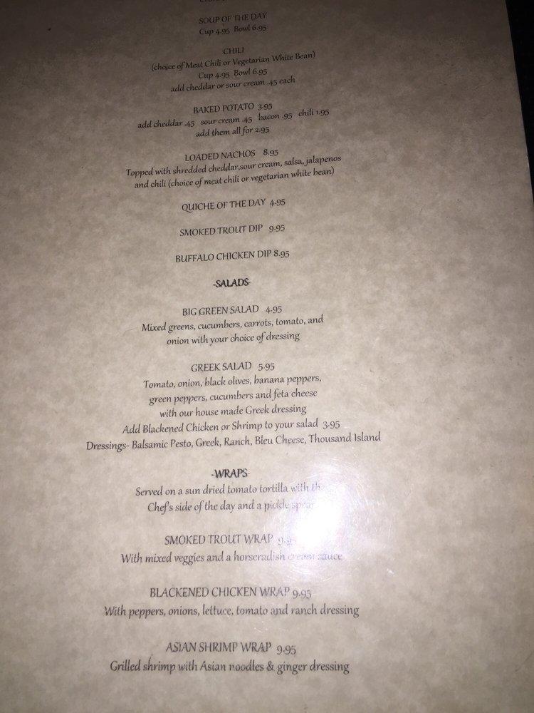 Menu at Old Spruce Tavern pub & bar, Snowshoe
