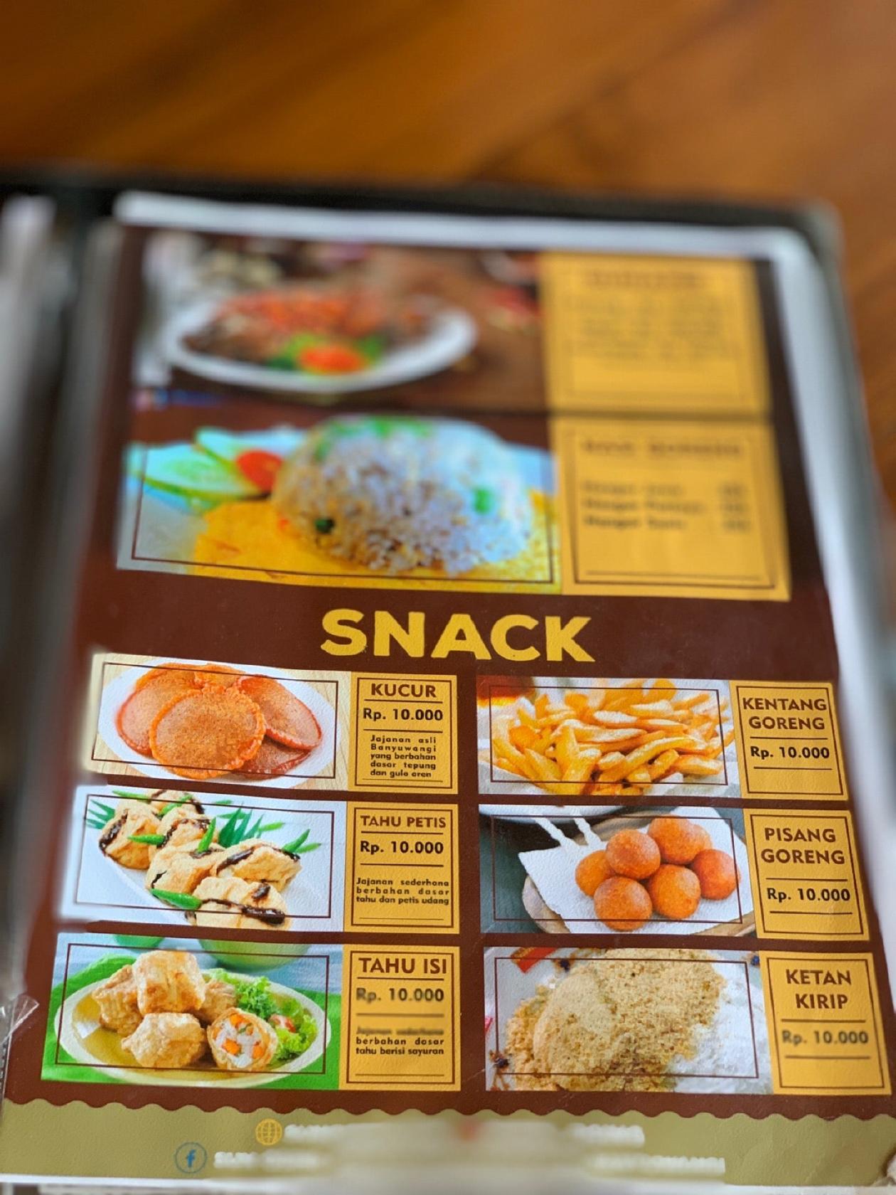 Menu at Sun Osing Cafe & Resto, Rogojampi