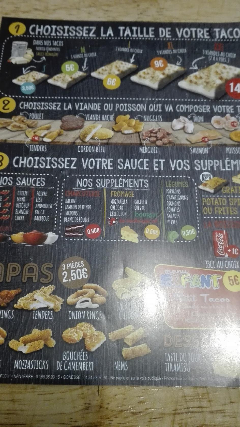 Menu au WHY NOT restaurant, Margny-lès-Compiègne
