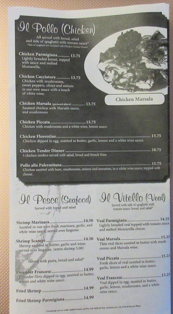 Menu at Portabella Ristorante pizzeria, Richmond