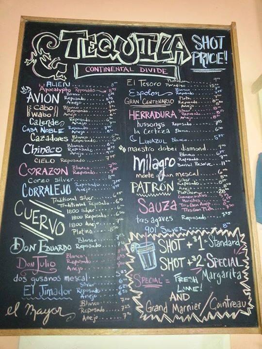 Menu at Continental Divide restaurant, Charlottesville, 811 W Main St