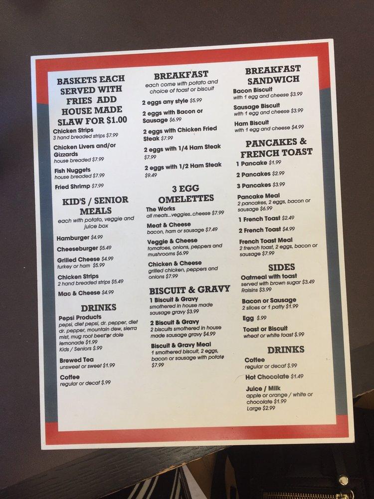 Menu at Betty's Place restaurant, Holt