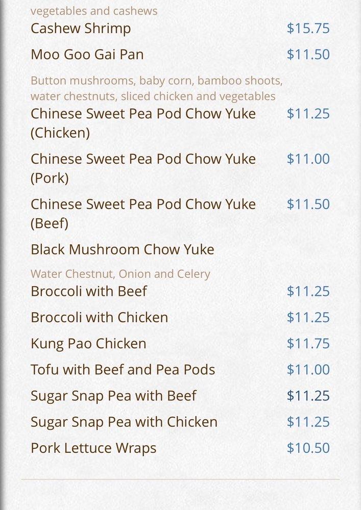 Menu at Lim's Cafe, Redding