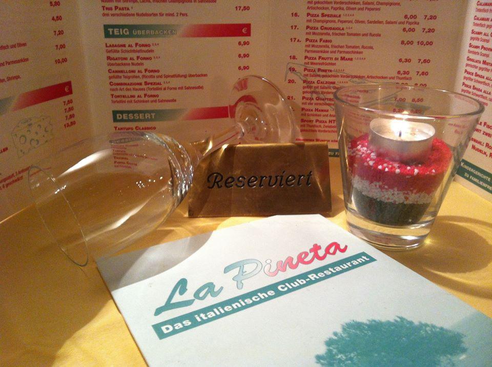 Speisekarte von Restaurant Pizzeria La Pineta, Würzburg