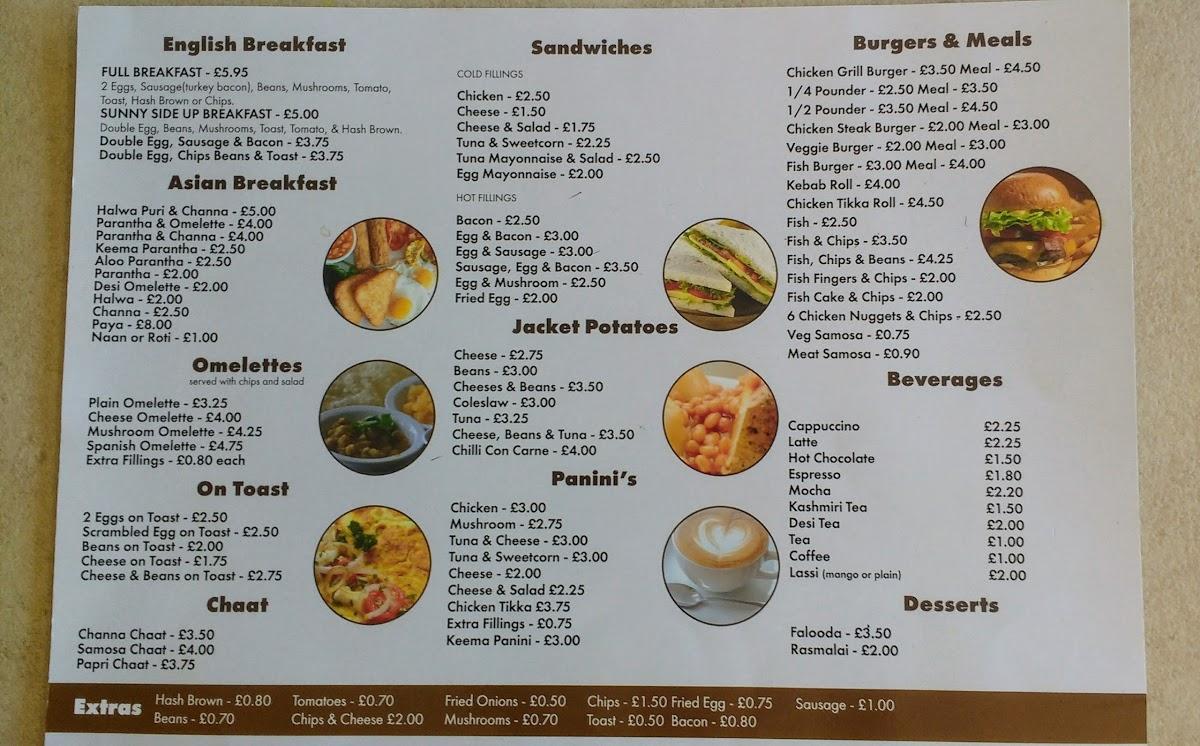 Menu at Salt Hill Café cafe, Slough