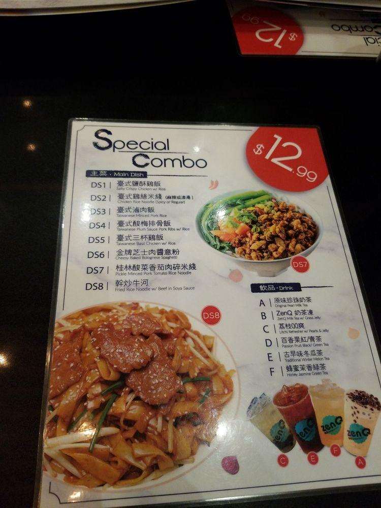 Menu at ZenQ & 桃花源 Taoyuan Neverland cafe, Markham, -8333 Kennedy Rd